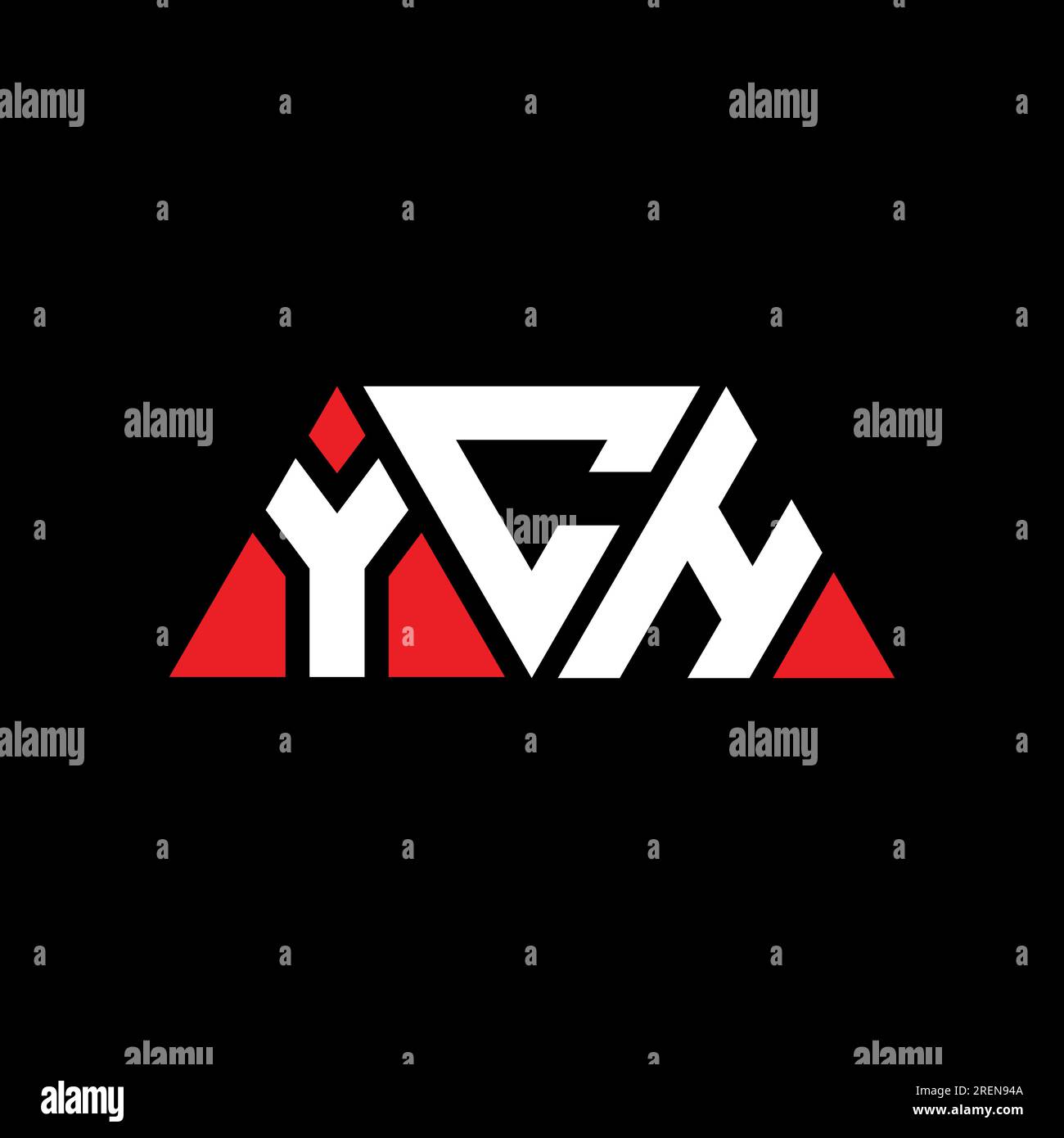 YCH triangle letter logo design with triangle shape. YCH triangle logo ...