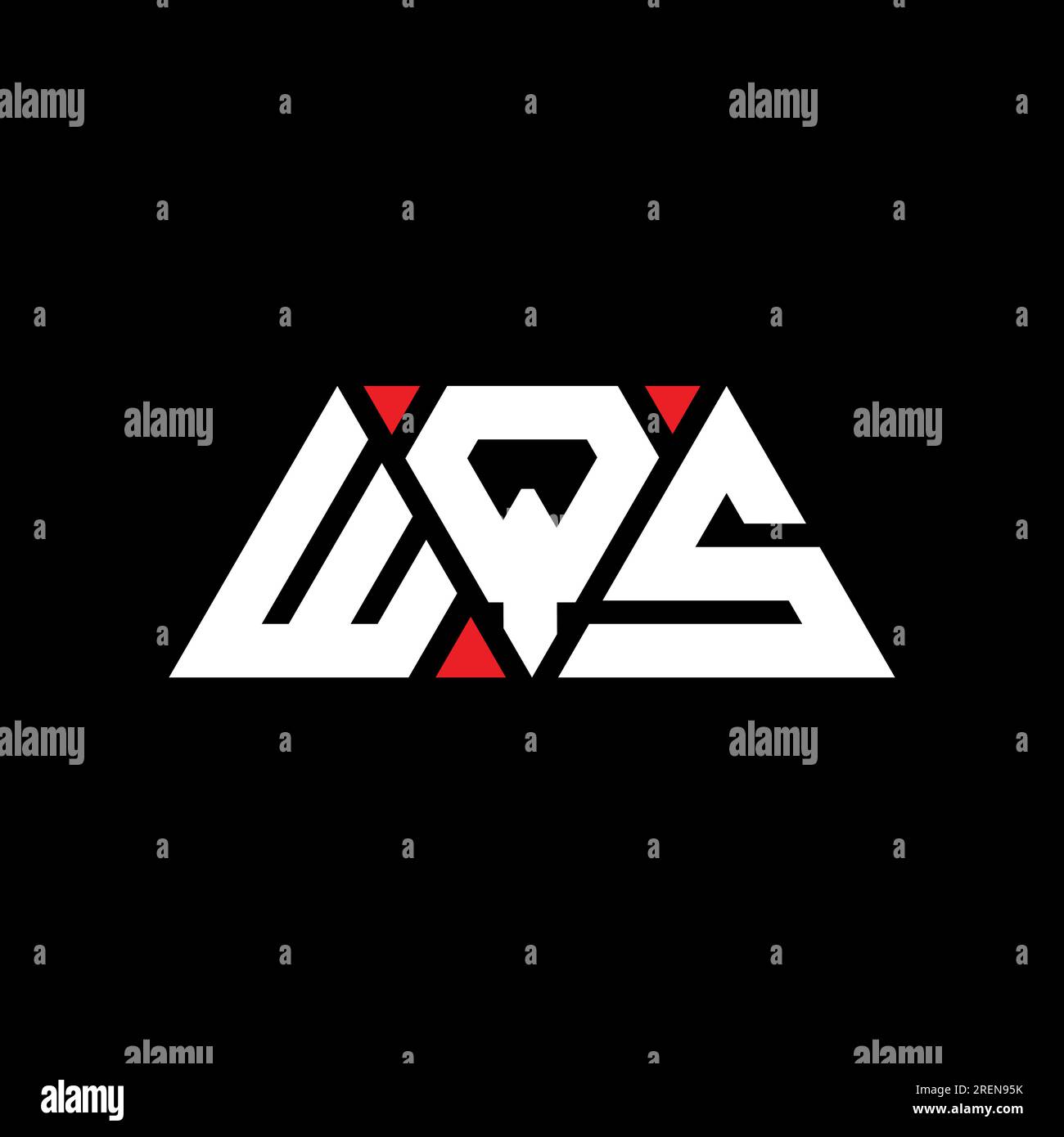 WQS triangle letter logo design with triangle shape. WQS triangle logo ...