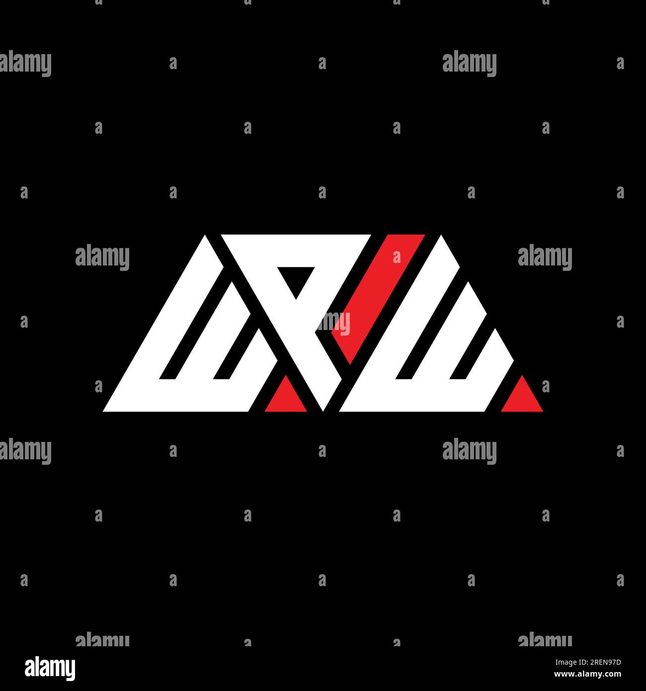 WPW triangle letter logo design with triangle shape. WPW triangle logo ...