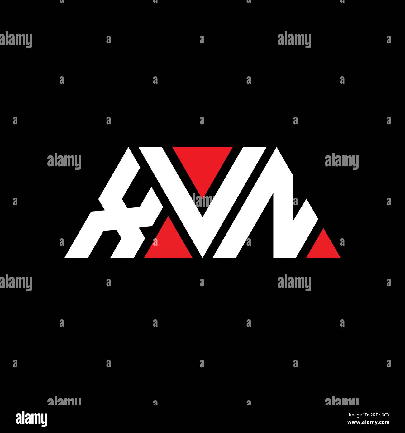 XVN triangle letter logo design with triangle shape. XVN triangle logo ...