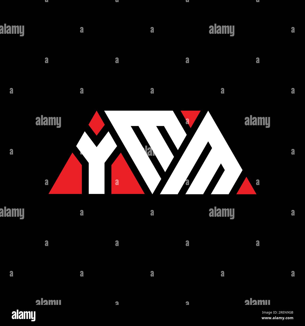 YMM triangle letter logo design with triangle shape. YMM triangle logo ...