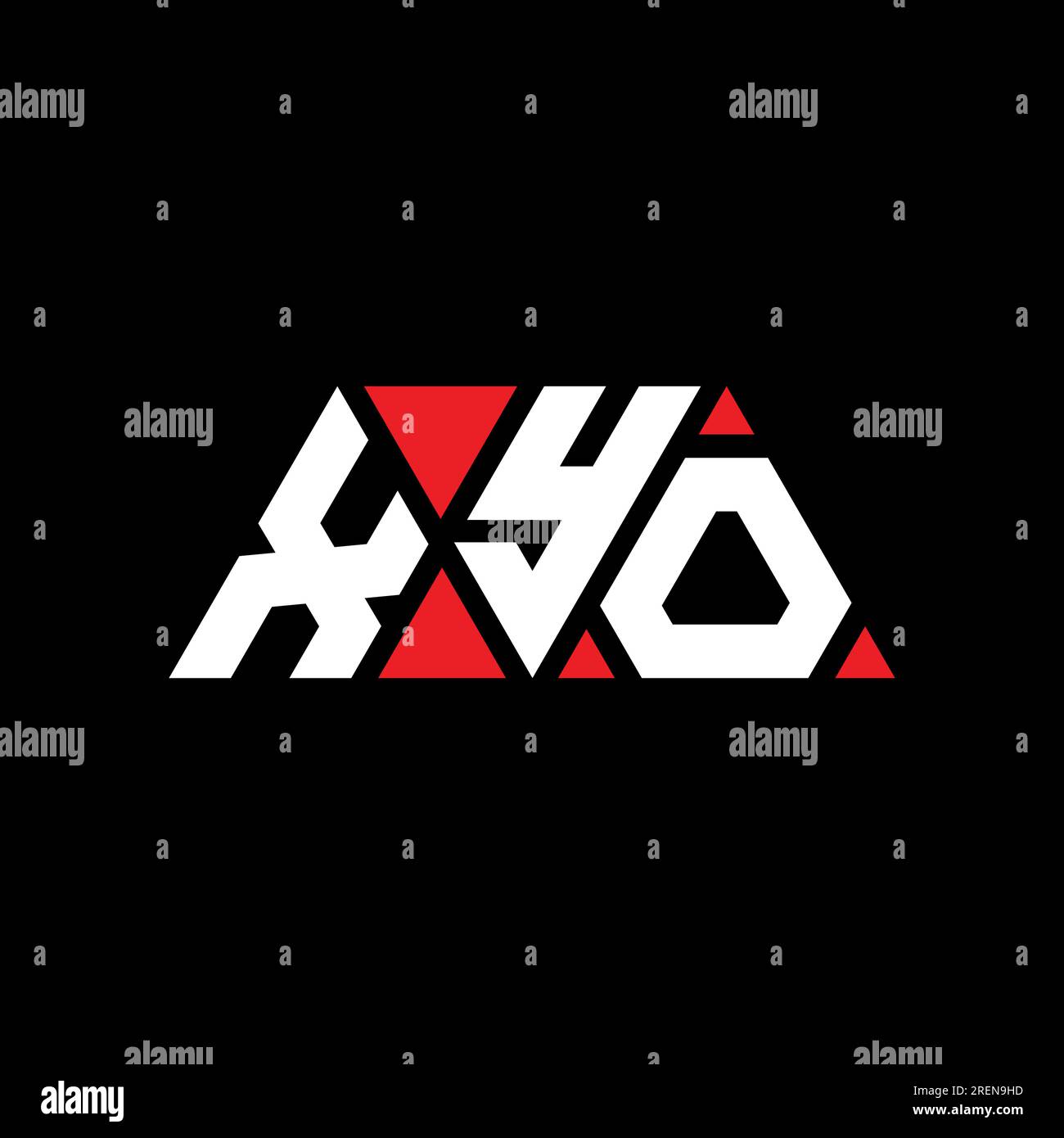 XYO triangle letter logo design with triangle shape. XYO triangle logo ...