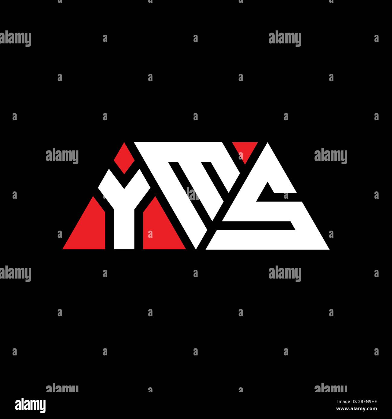 YMS triangle letter logo design with triangle shape. YMS triangle logo ...