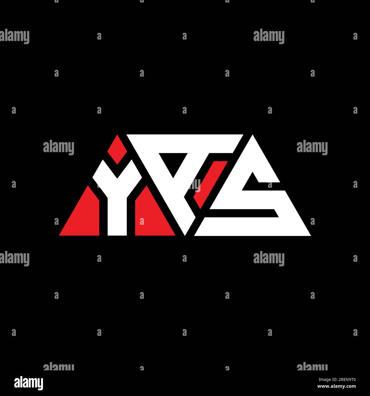 YAS triangle letter logo design with triangle shape. YAS triangle logo ...