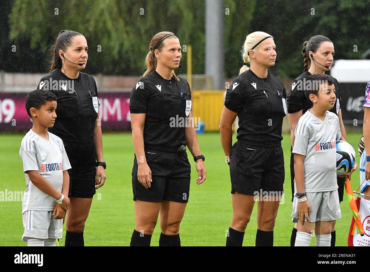 referee Ewa Augustyn with assistant referees Emily Carney and Danijela ...