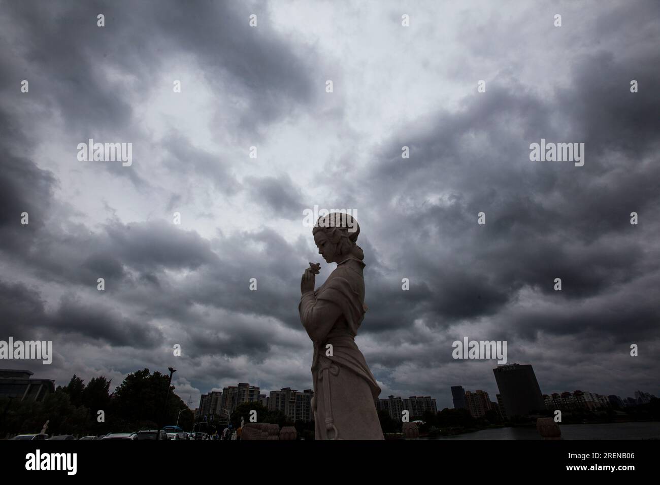 NANJING, CHINA - JULY 29, 2023 - View of the sky in the south of ...