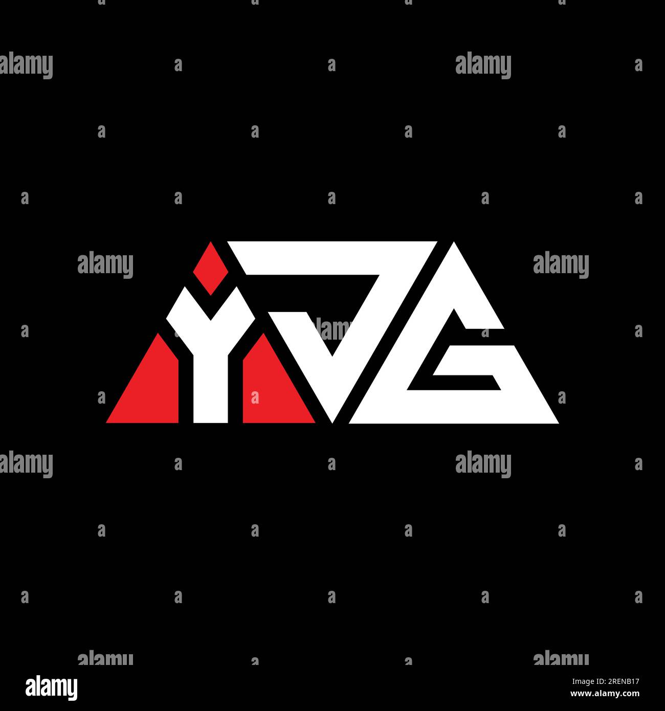 YJG triangle letter logo design with triangle shape. YJG triangle logo design monogram. YJG ...