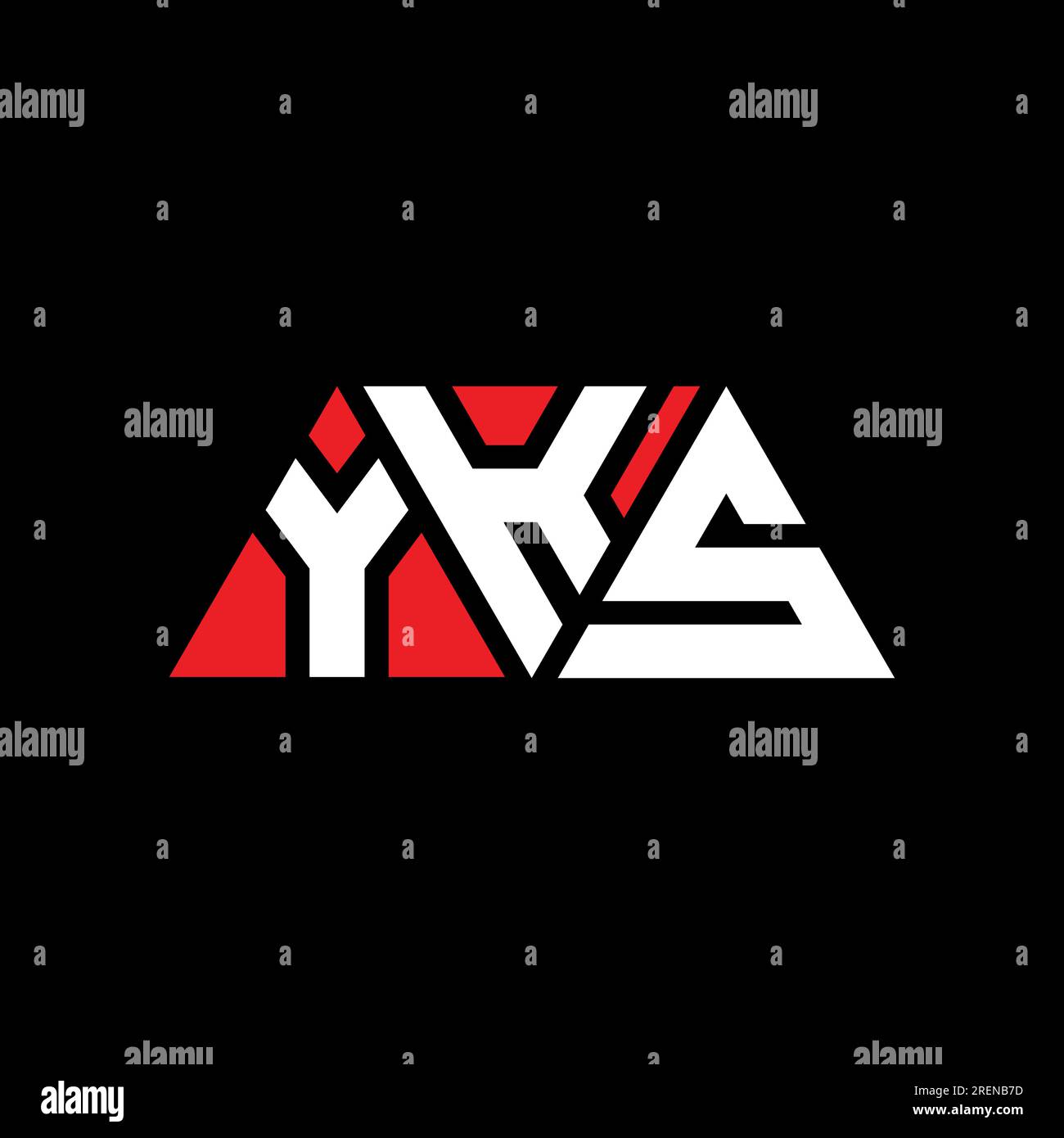 YKS triangle letter logo design with triangle shape. YKS triangle logo ...
