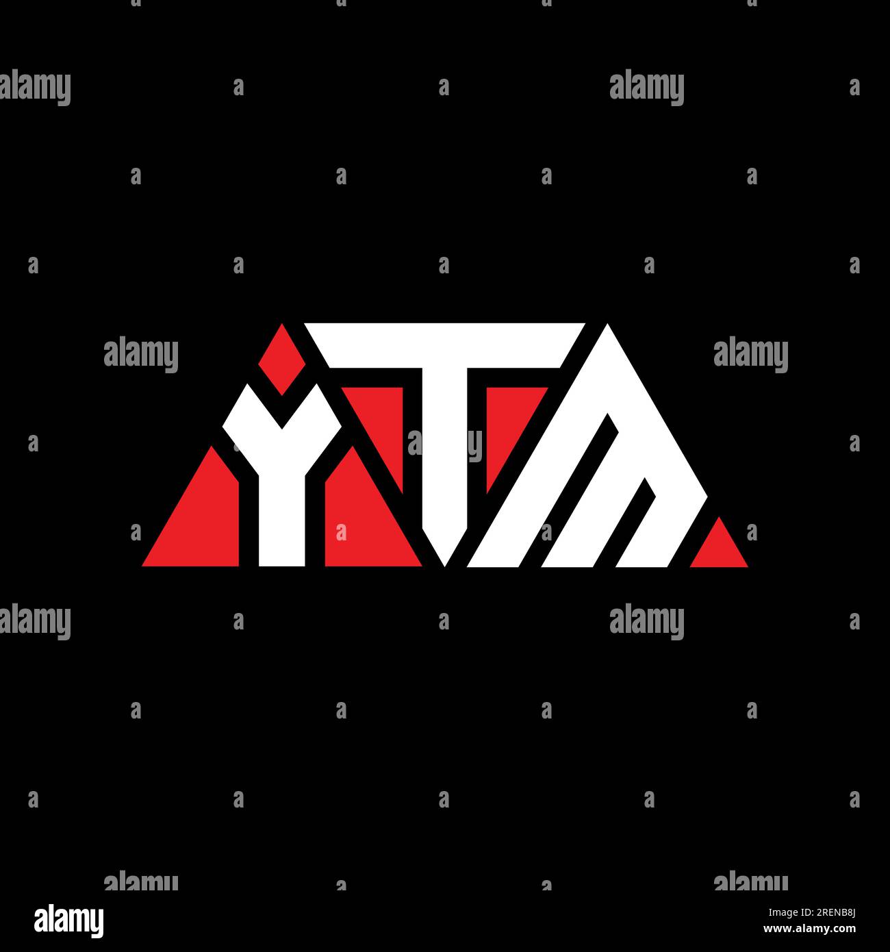 YTM triangle letter logo design with triangle shape. YTM triangle logo ...