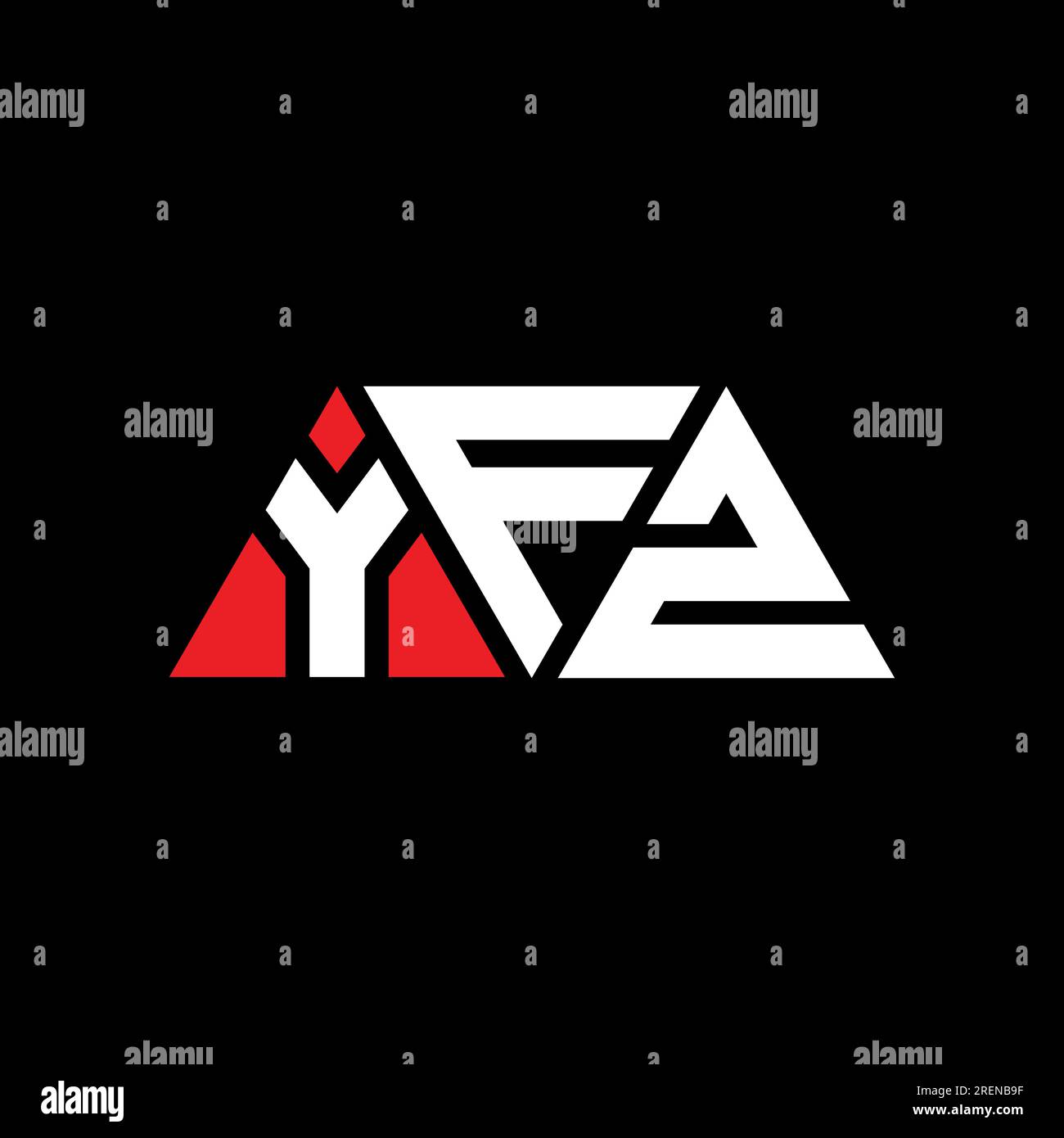 YFZ triangle letter logo design with triangle shape. YFZ triangle logo ...