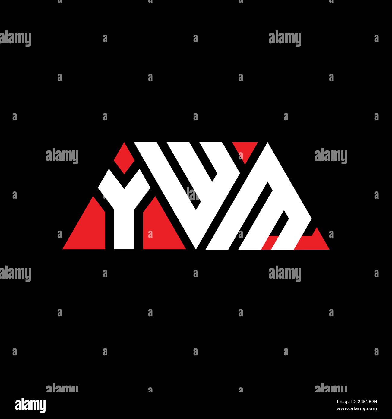 YWM triangle letter logo design with triangle shape. YWM triangle logo ...