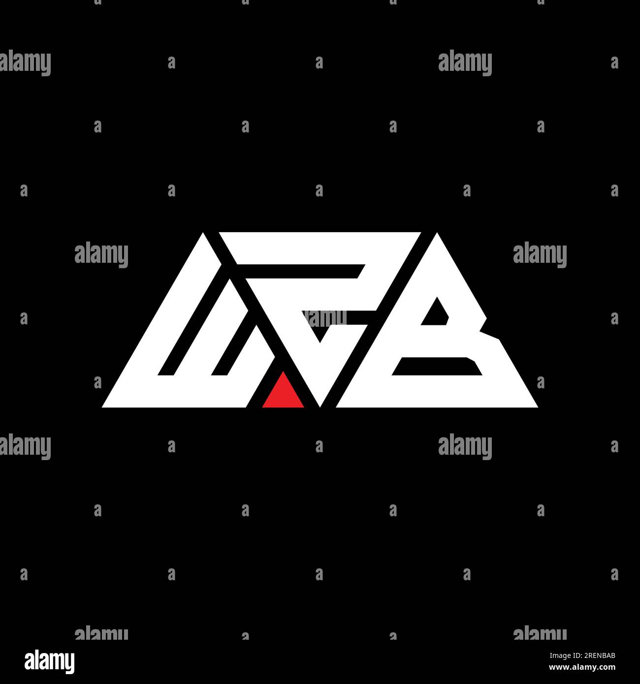 WZB triangle letter logo design with triangle shape. WZB triangle logo ...