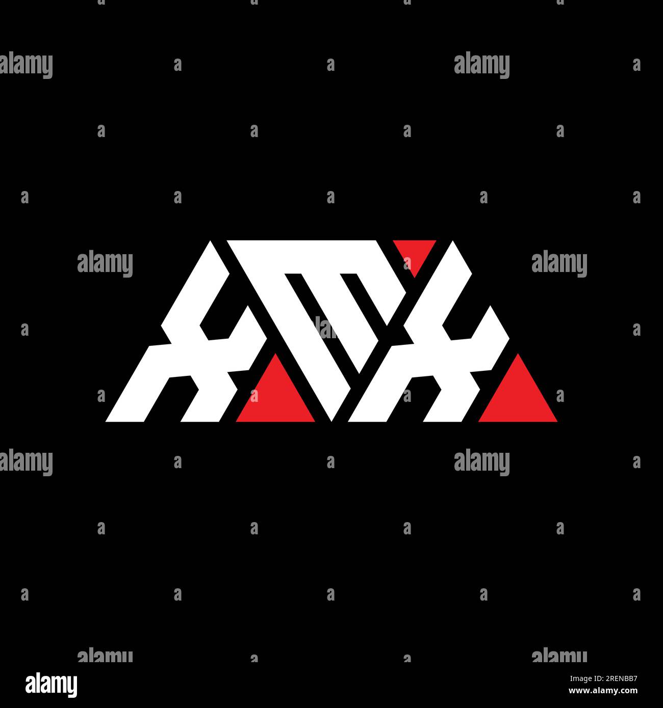 XMX triangle letter logo design with triangle shape. XMX triangle logo design monogram. XMX ...