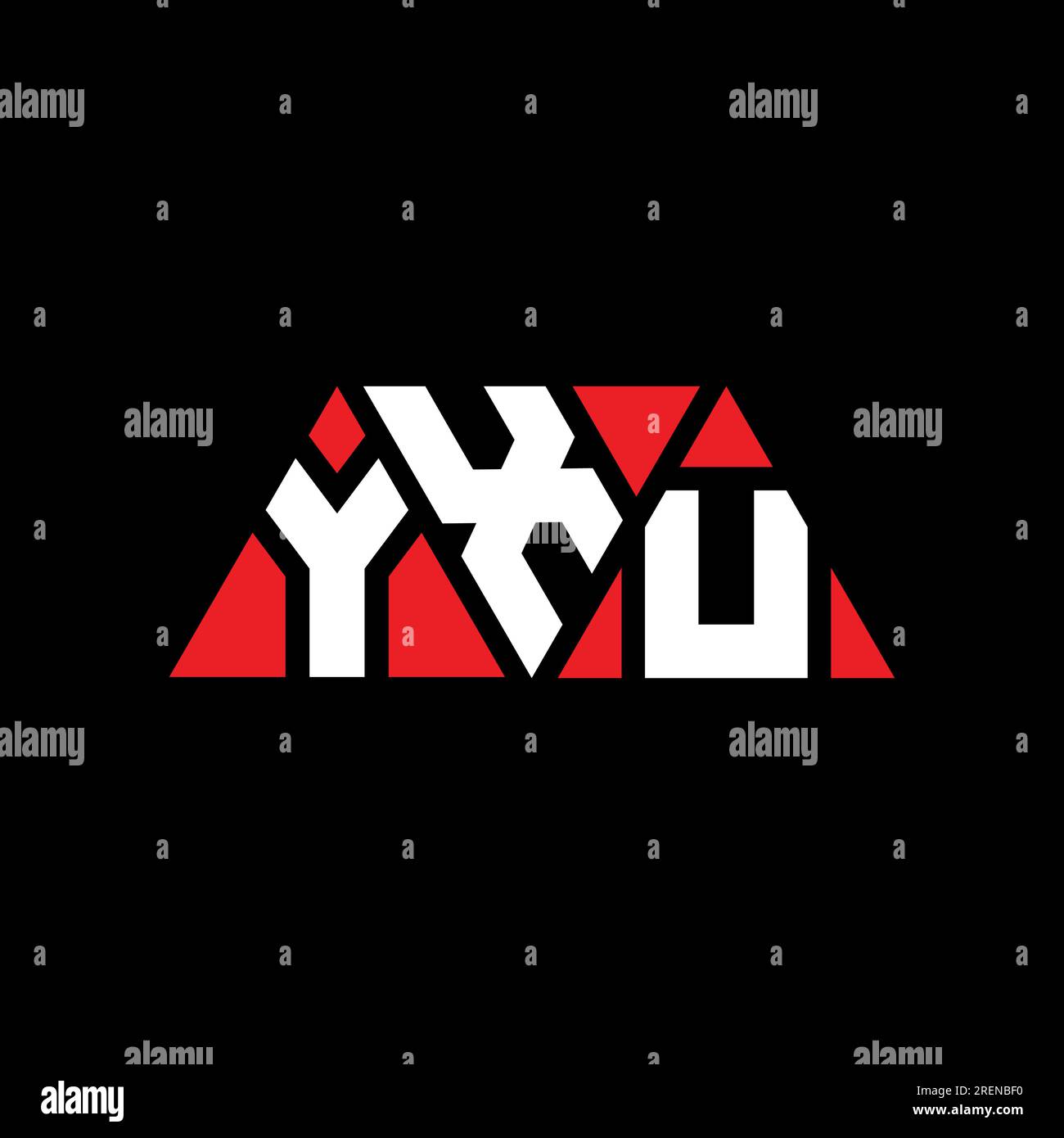 YXU triangle letter logo design with triangle shape. YXU triangle logo ...