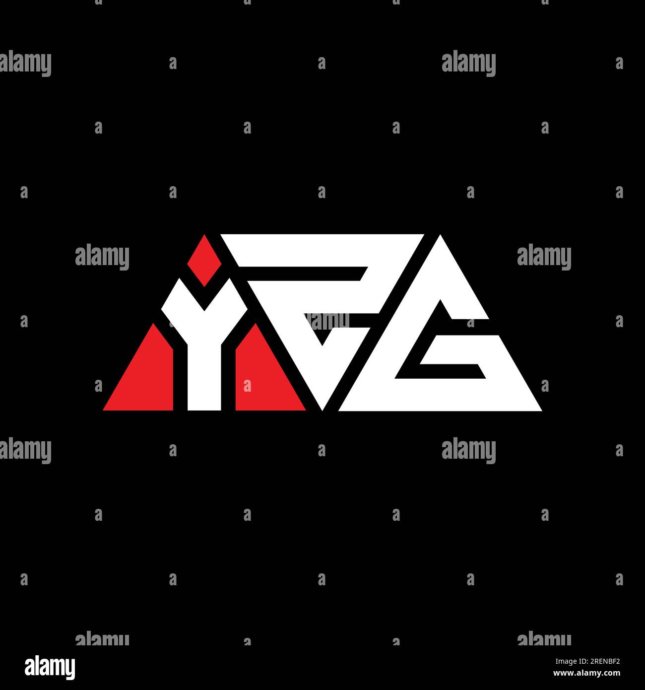 YZG triangle letter logo design with triangle shape. YZG triangle logo ...