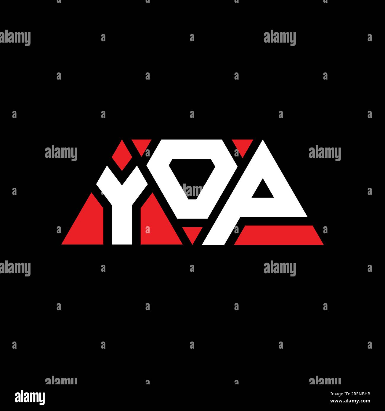 YOP triangle letter logo design with triangle shape. YOP triangle logo ...