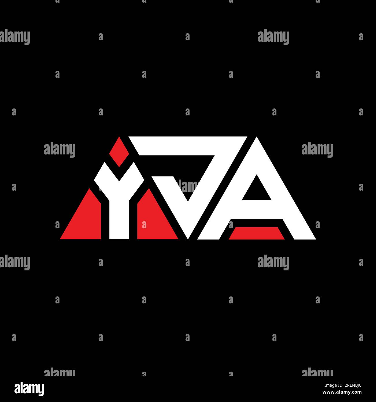 YJA triangle letter logo design with triangle shape. YJA triangle logo ...
