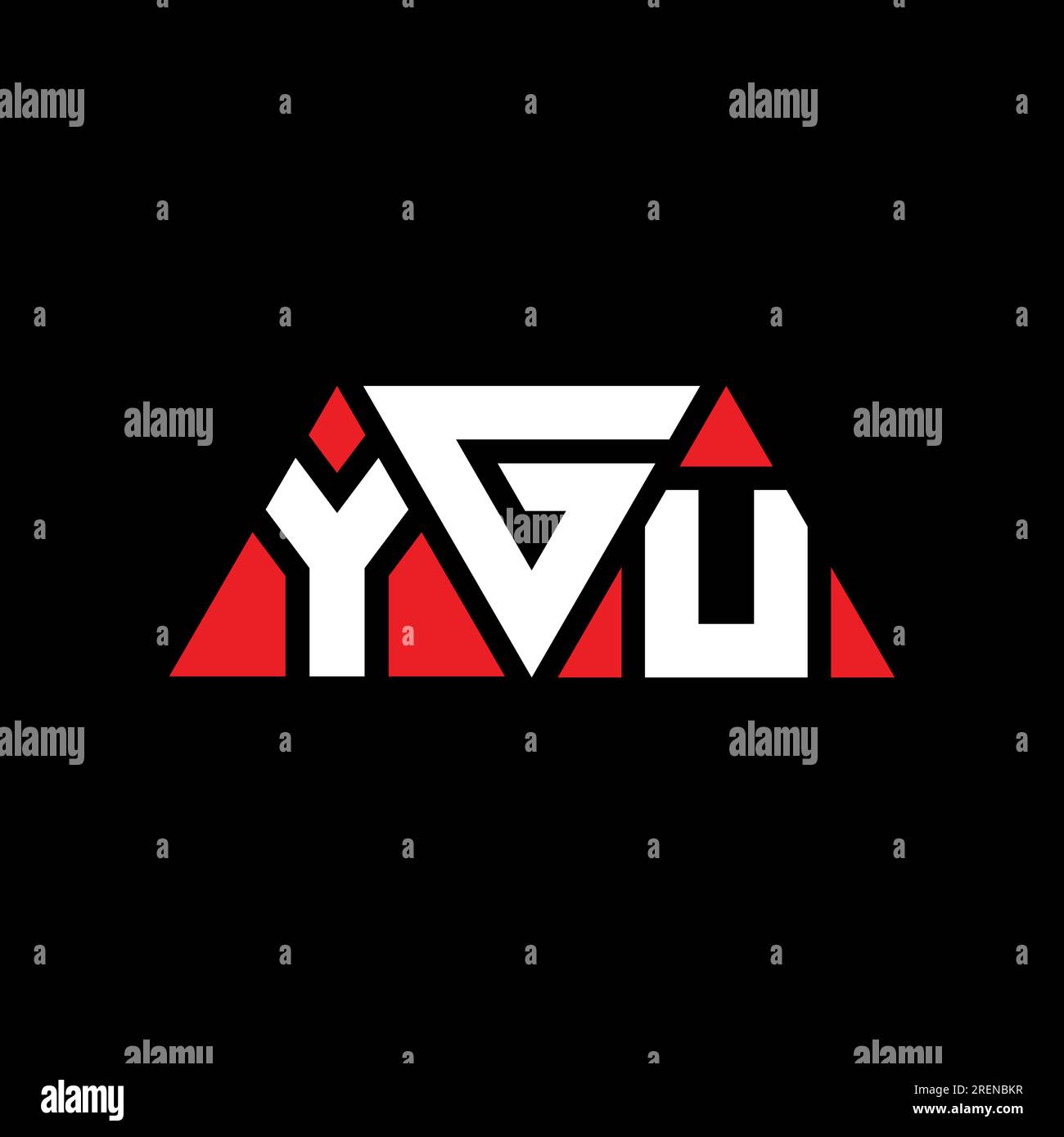 YGU triangle letter logo design with triangle shape. YGU triangle logo ...