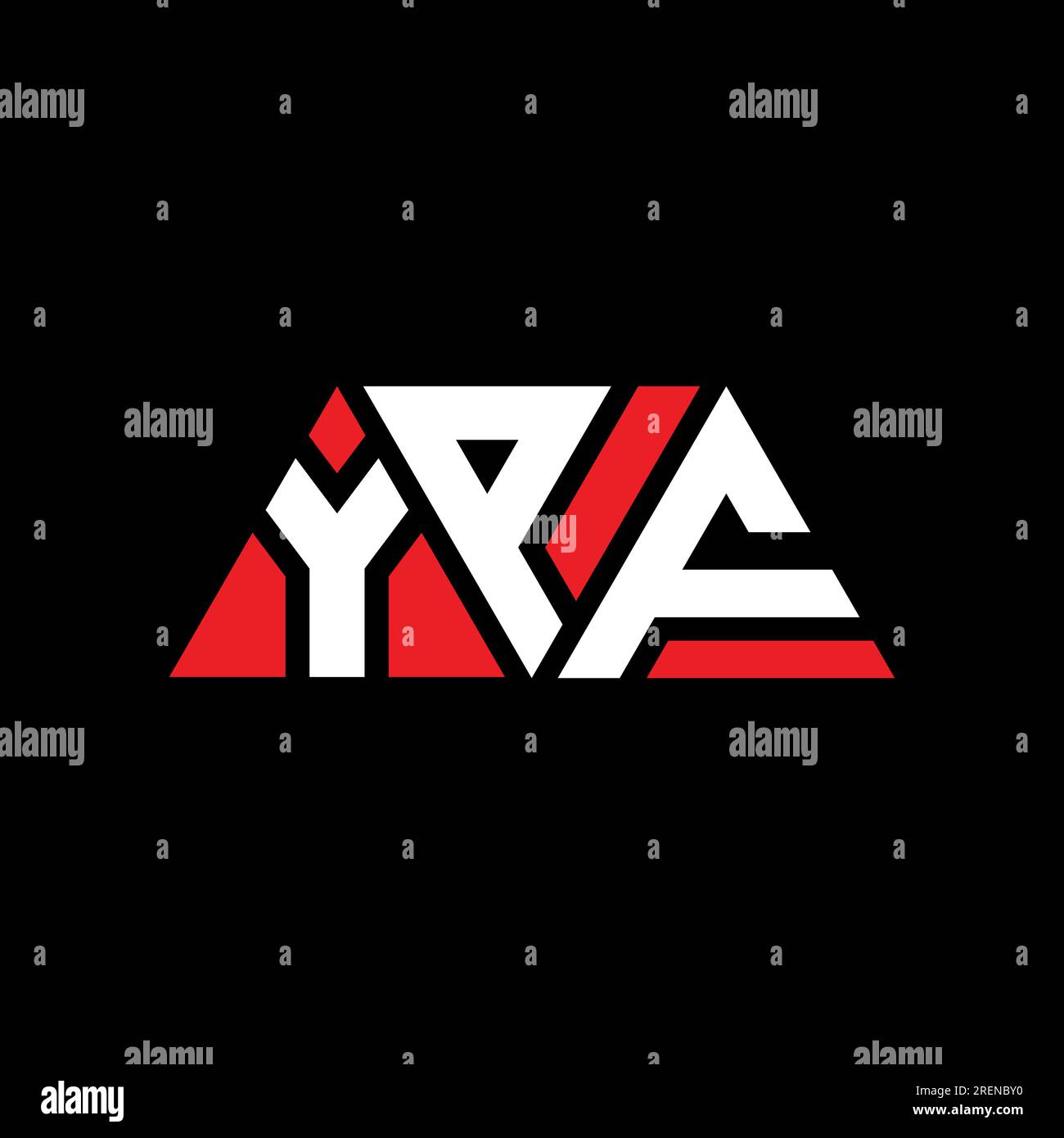 YPF triangle letter logo design with triangle shape. YPF triangle logo ...