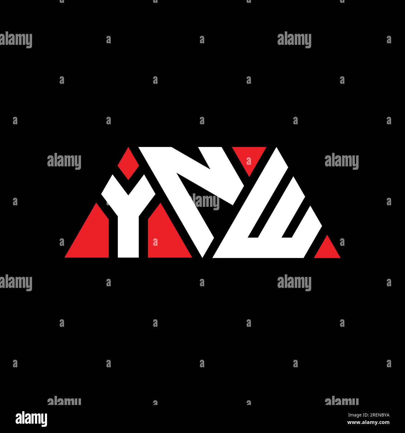 YNW triangle letter logo design with triangle shape. YNW triangle logo ...