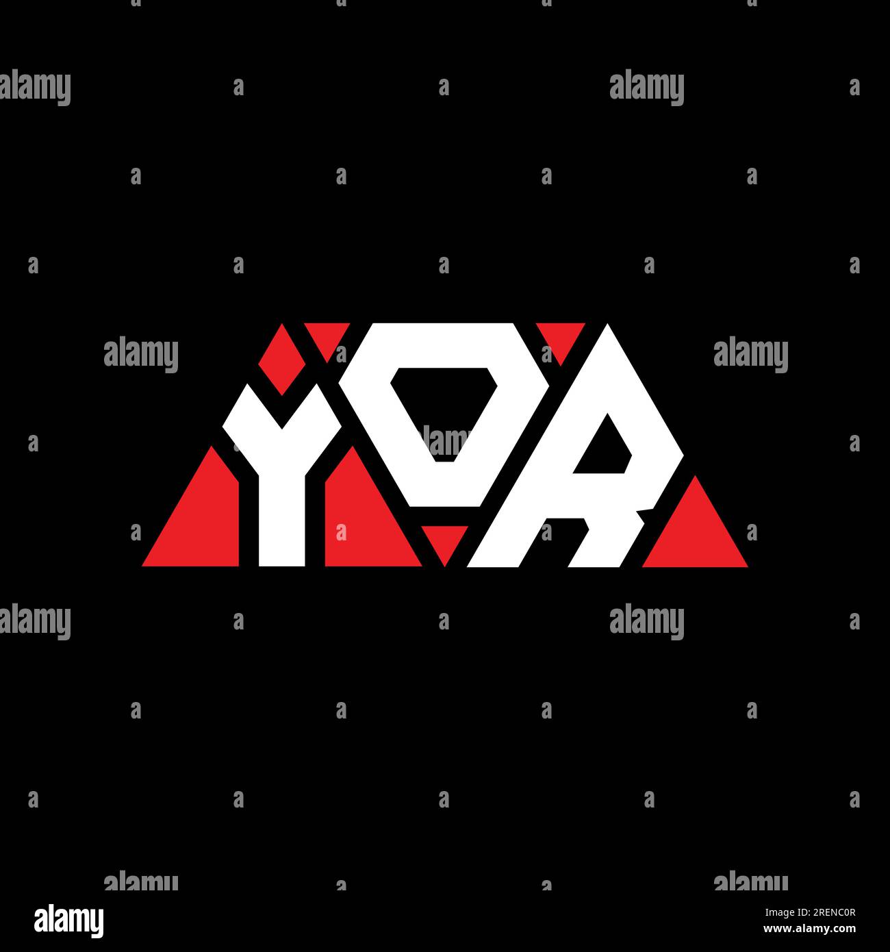 YOR triangle letter logo design with triangle shape. YOR triangle logo ...