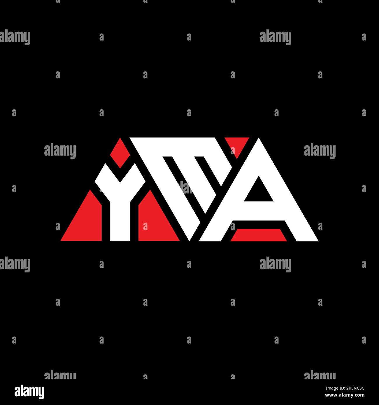 YMA triangle letter logo design with triangle shape. YMA triangle logo ...