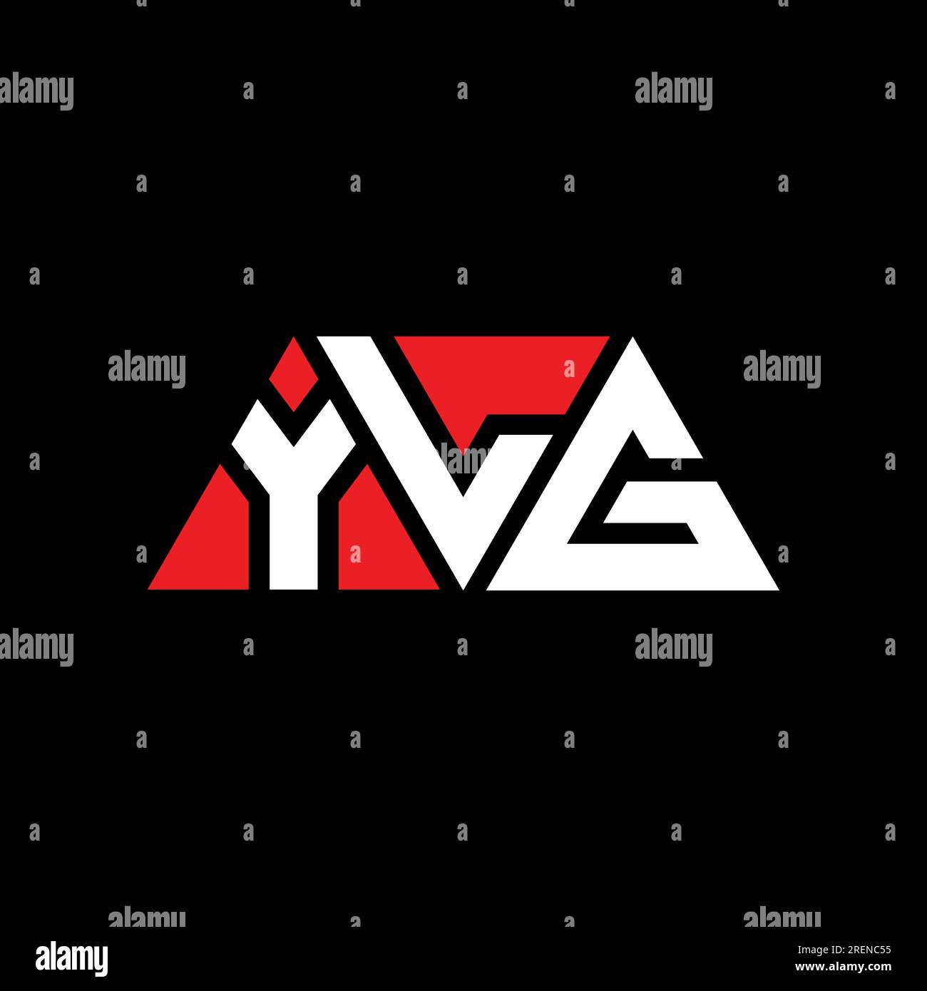 YLG triangle letter logo design with triangle shape. YLG triangle logo ...