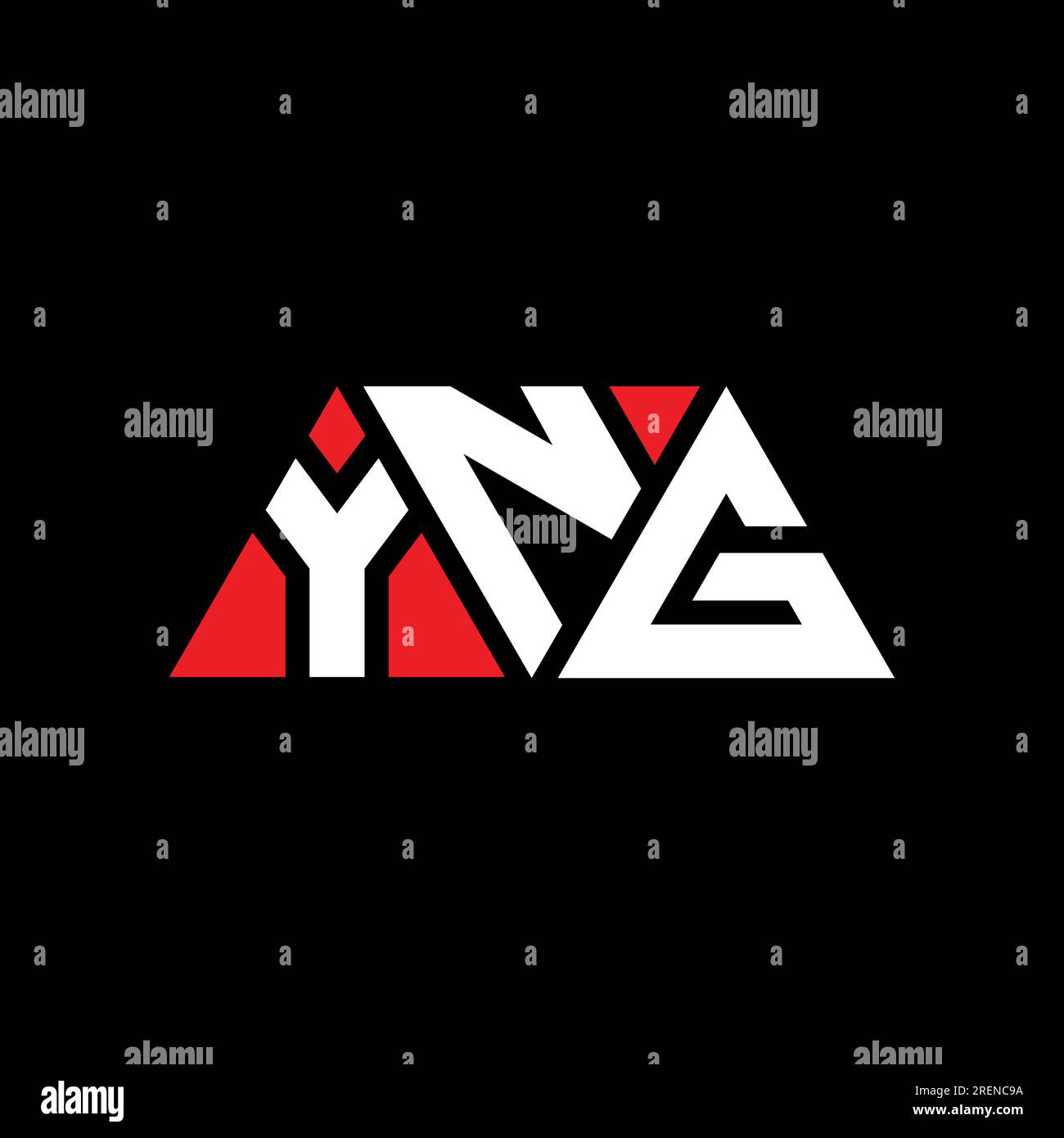 YNG triangle letter logo design with triangle shape. YNG triangle logo ...