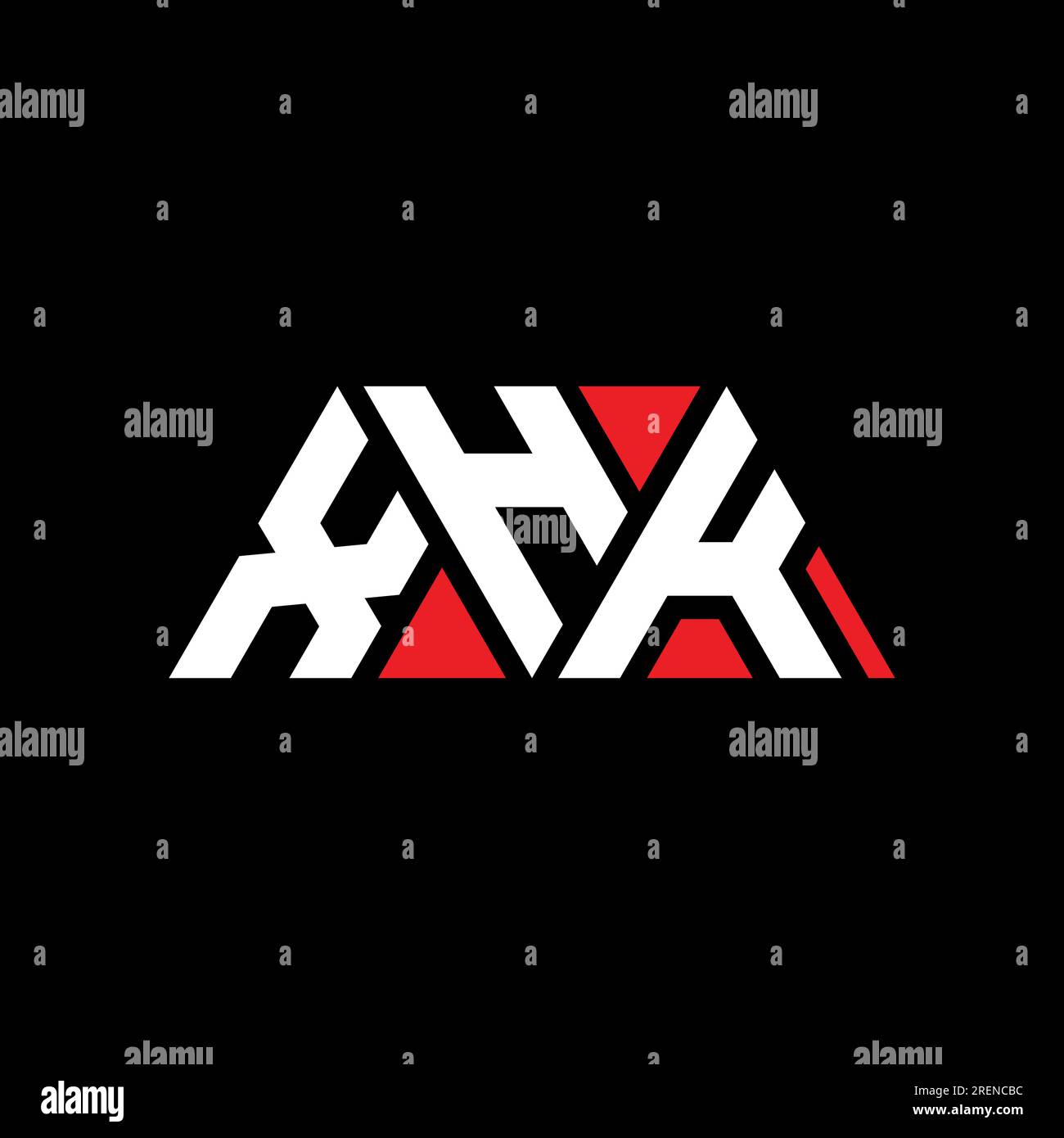 XHK triangle letter logo design with triangle shape. XHK triangle logo ...