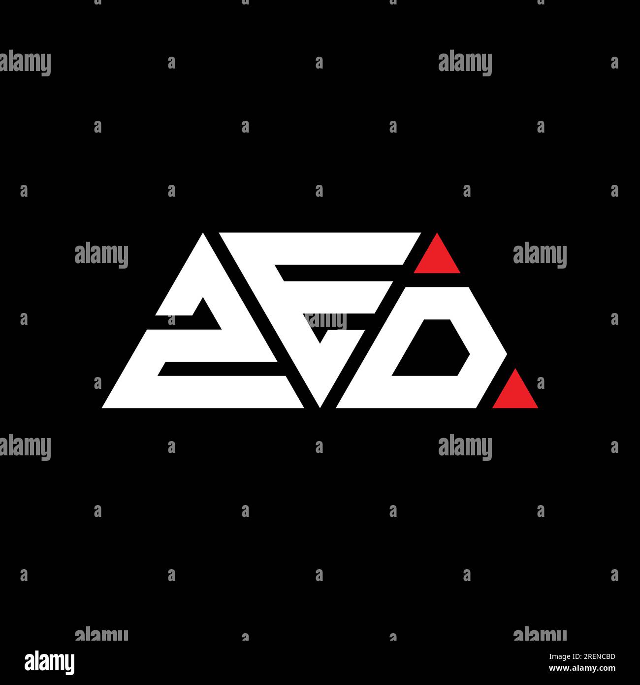 ZED triangle letter logo design with triangle shape. ZED triangle logo ...