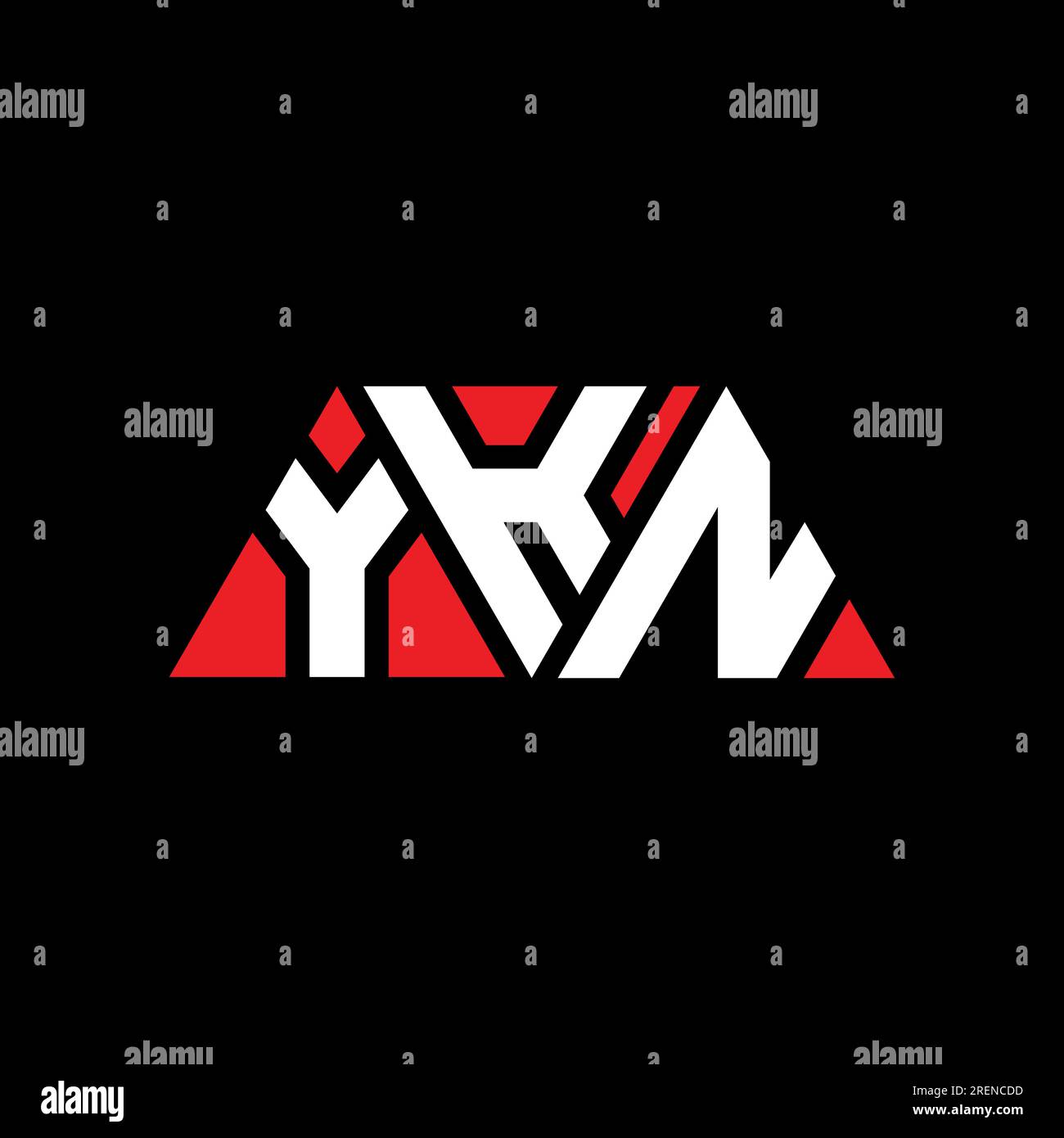 YKN triangle letter logo design with triangle shape. YKN triangle logo design monogram. YKN ...