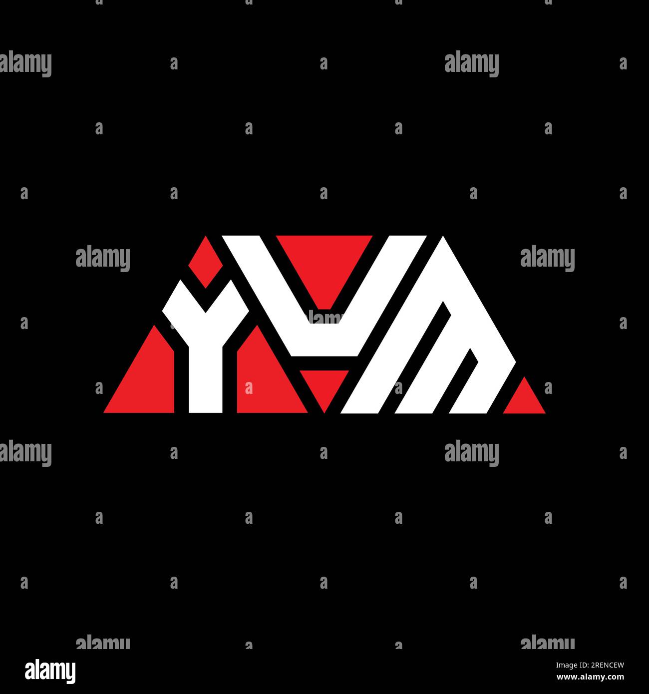 YUM triangle letter logo design with triangle shape. YUM triangle logo ...