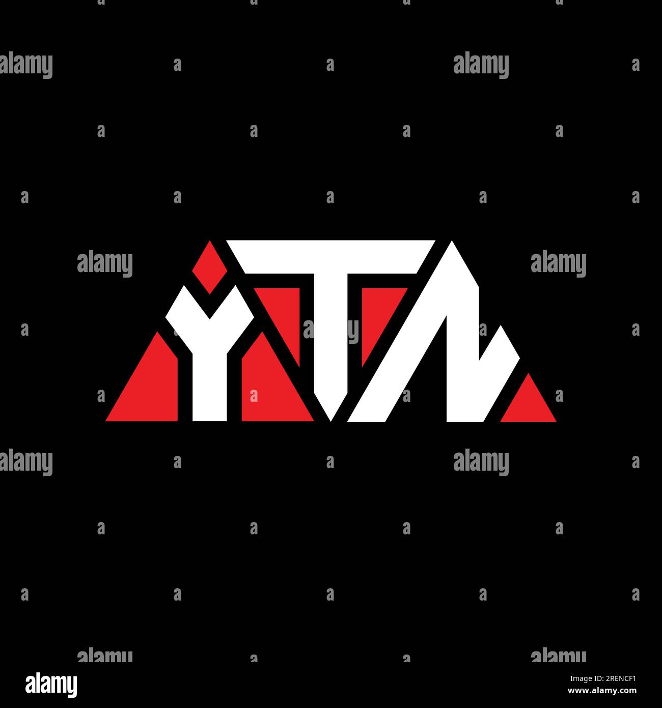 YTN triangle letter logo design with triangle shape. YTN triangle logo design monogram. YTN ...