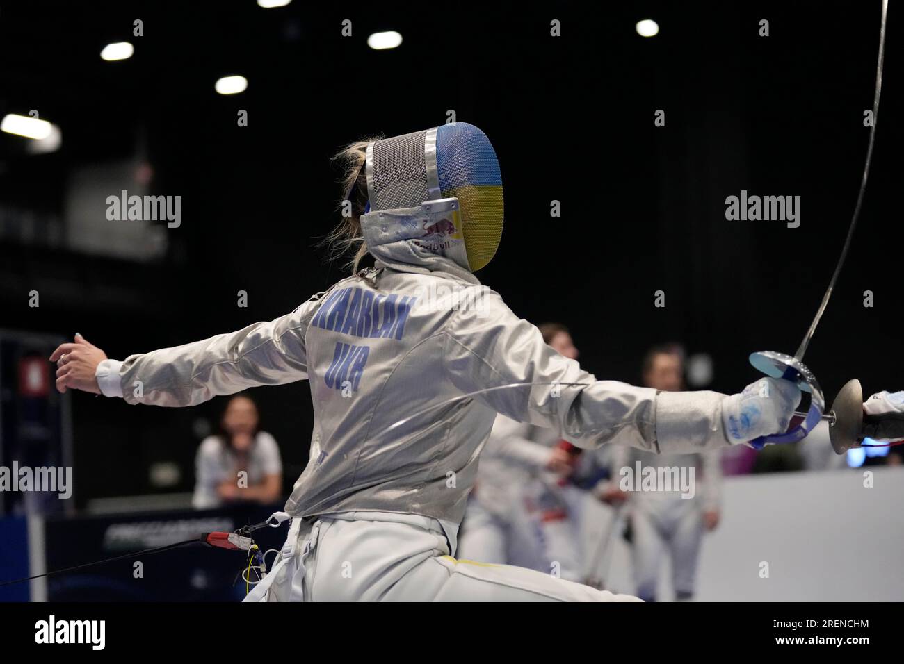 Ukraine's Olga Kharlan competes with Uzbekistan's Paola Pliego during ...