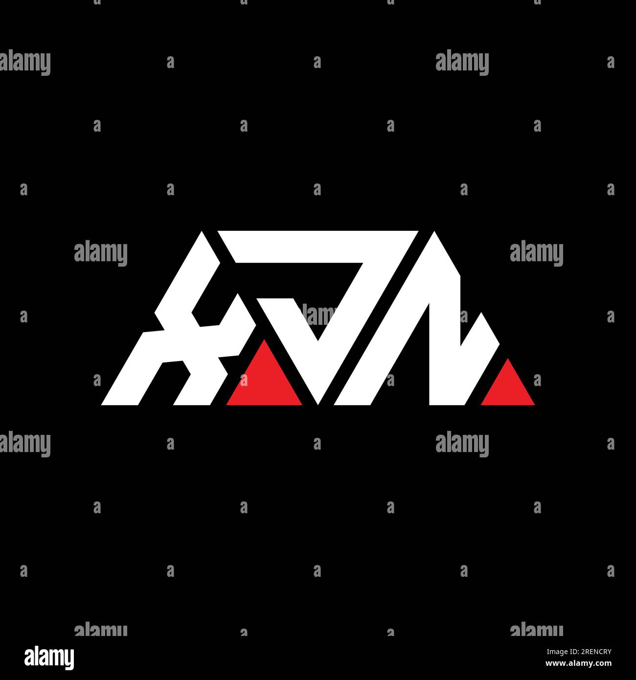 XJN triangle letter logo design with triangle shape. XJN triangle logo ...