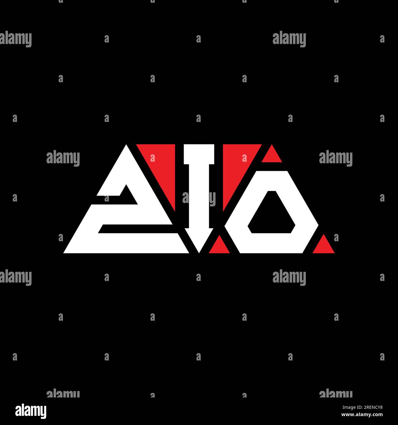 ZIO triangle letter logo design with triangle shape. ZIO triangle logo ...