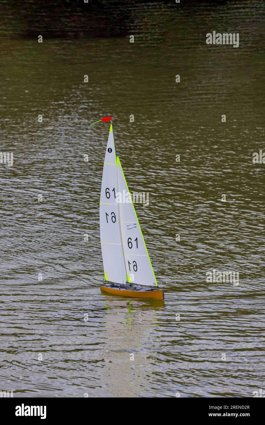 International One Metre model sailing boat Stock Photo - Alamy