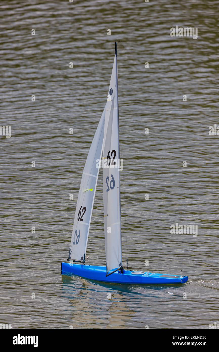 International One Metre model sailing boat Stock Photo - Alamy