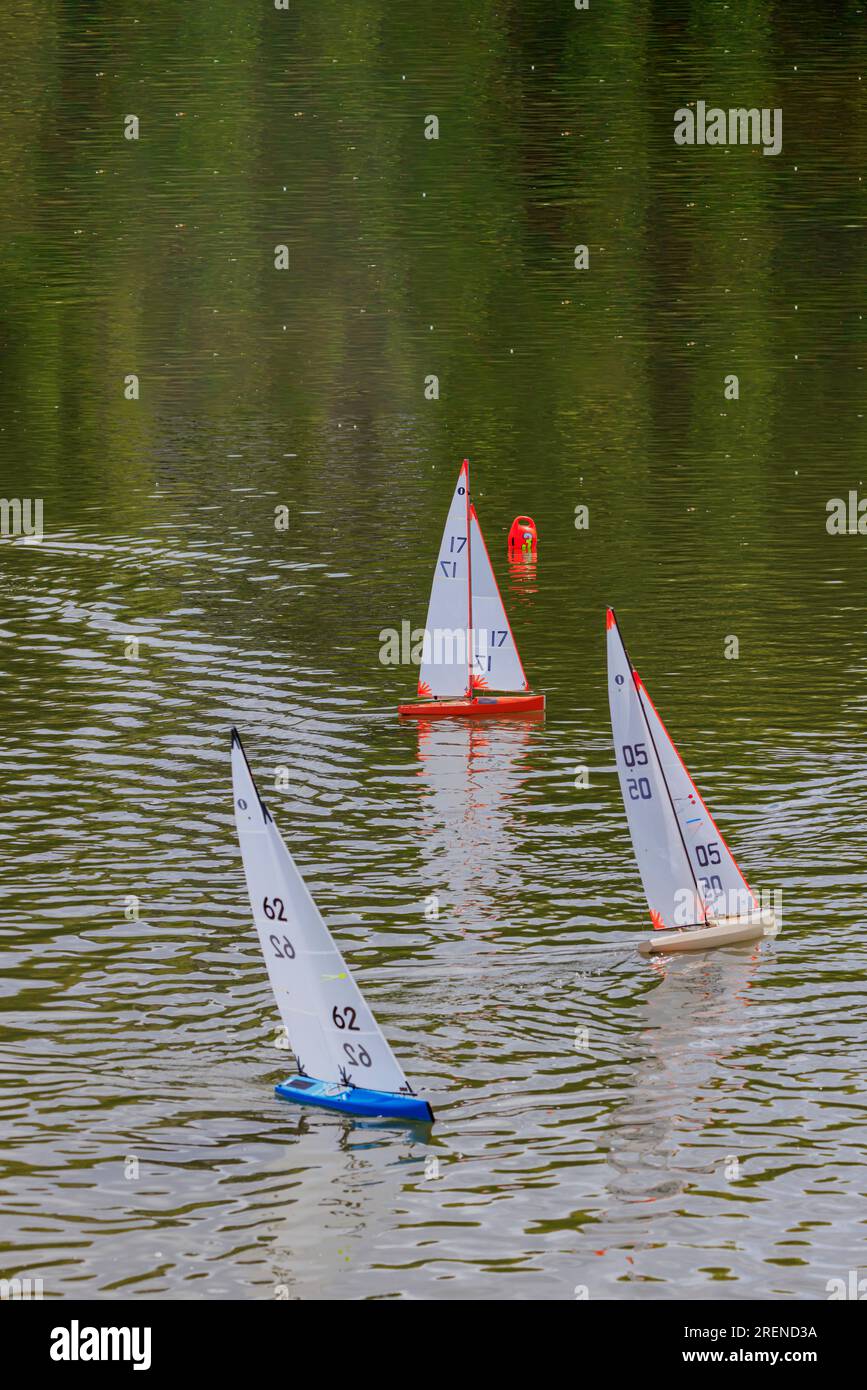 International One Metre model sailing boat Stock Photo - Alamy