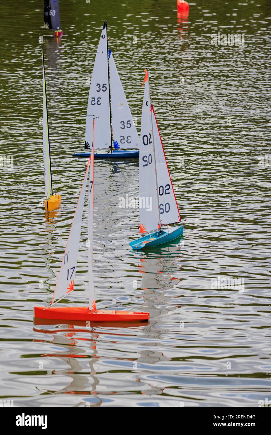 International One Metre model sailing boat Stock Photo - Alamy