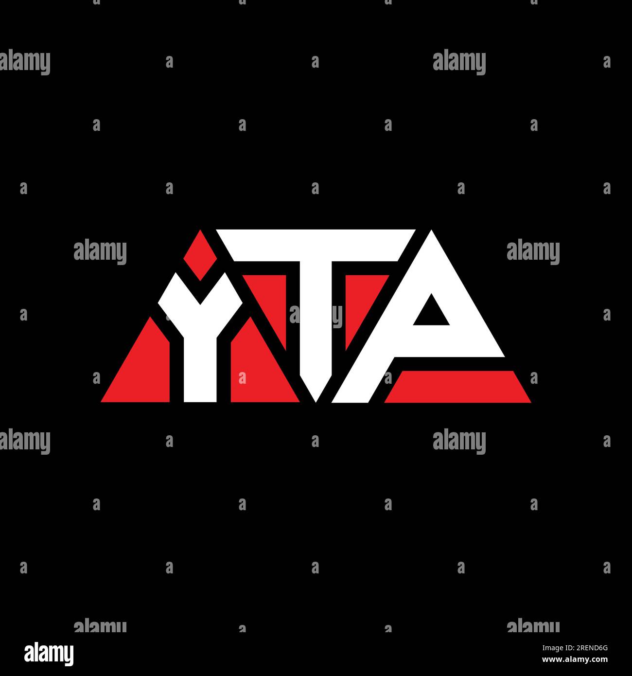 YTP triangle letter logo design with triangle shape. YTP triangle logo ...