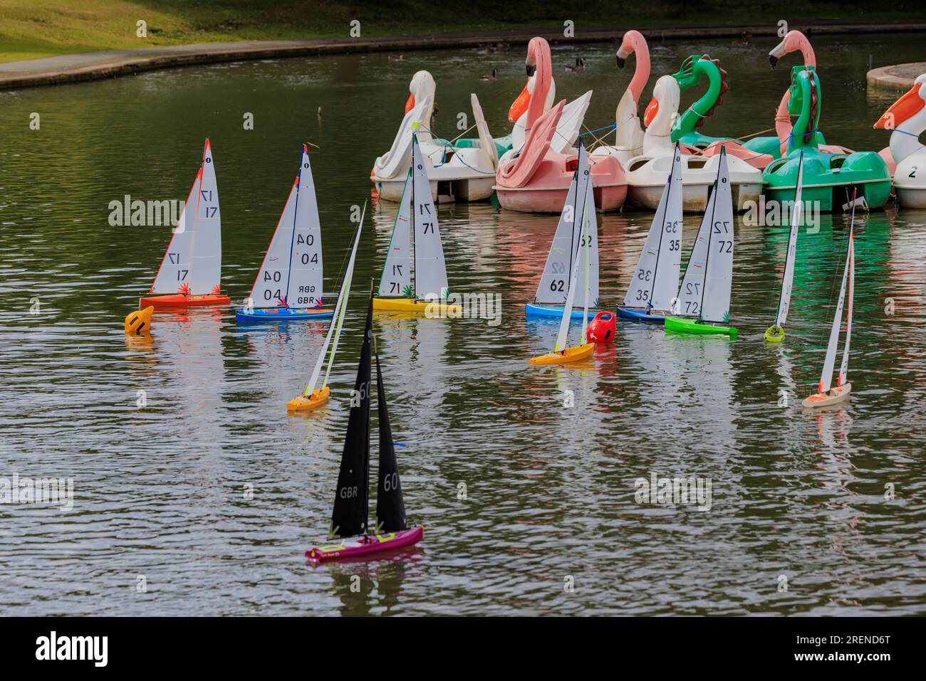 International One Metre model sailing boat Stock Photo - Alamy
