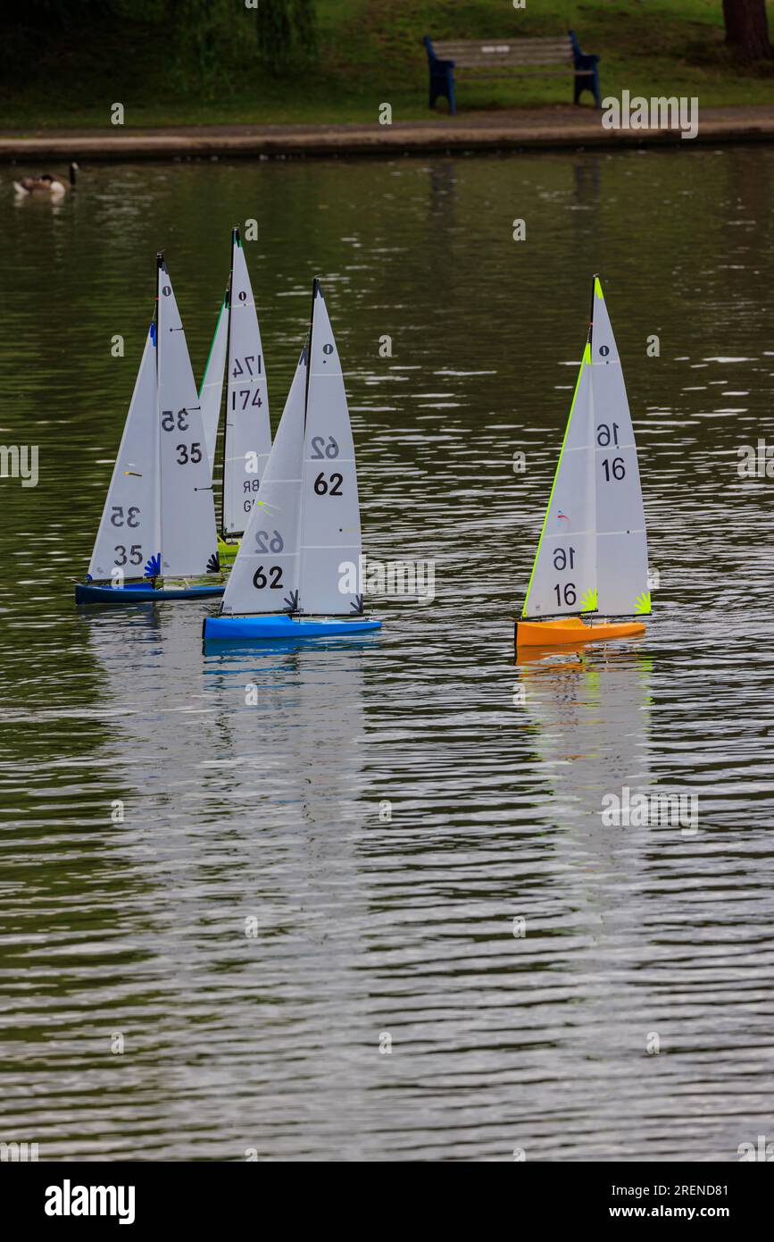 International One Metre model sailing boat Stock Photo - Alamy
