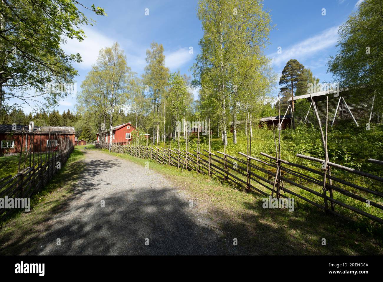 UMEÅ, SWEDEN ON JUNE 05, 2023. Outdoor view of a former homestead ...