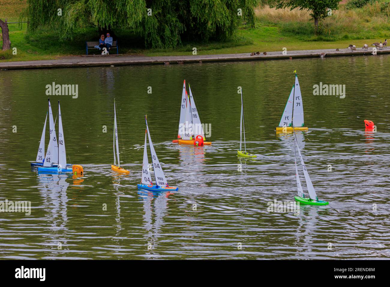 International One Metre model sailing boat Stock Photo - Alamy