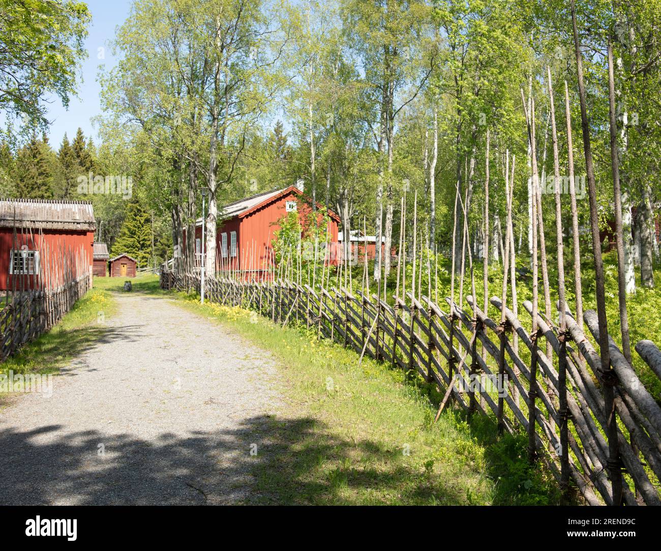 UMEÅ, SWEDEN ON JUNE 05, 2023. Outdoor view of a former homestead ...