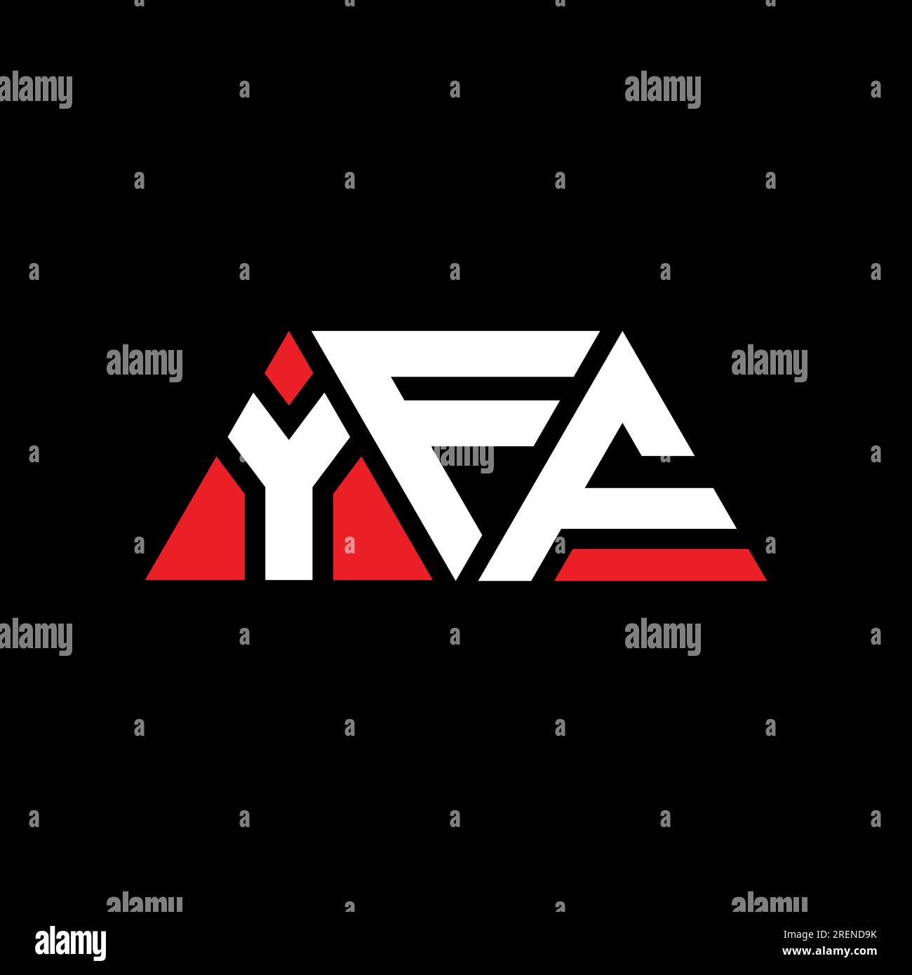 YFF triangle letter logo design with triangle shape. YFF triangle logo ...