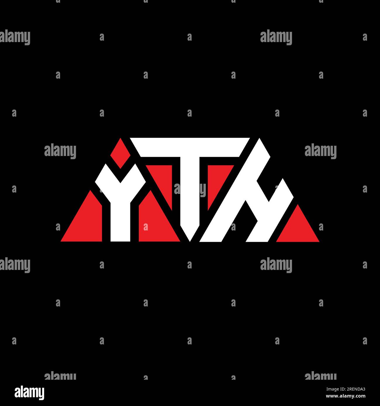 YTH triangle letter logo design with triangle shape. YTH triangle logo ...