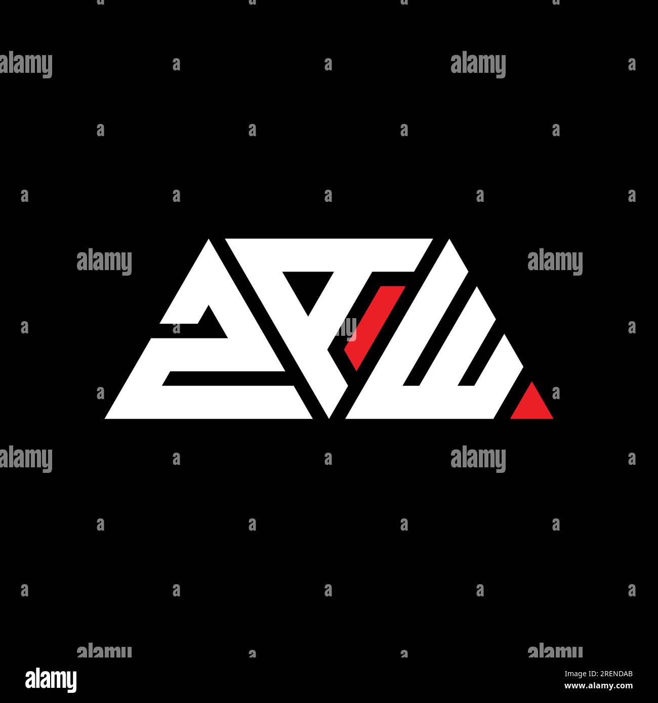 Zaw logo design Stock Vector Images - Alamy