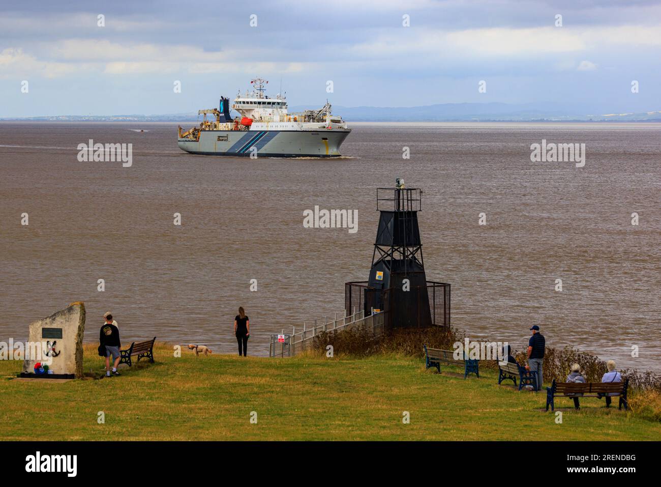Cable laying vessel Decisive heading in to Avonmouth docks Stock Photo ...
